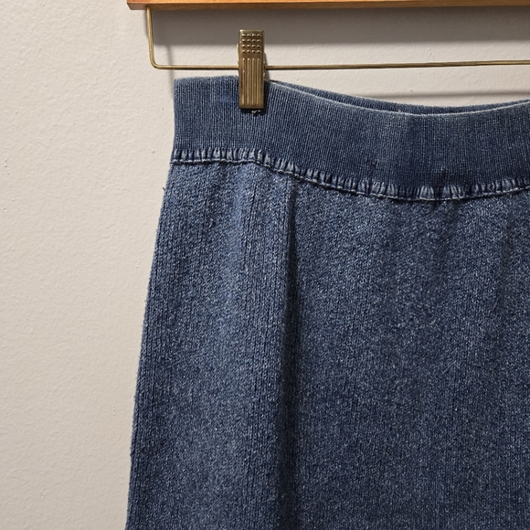 Blue Willi's | Skirts | Blue Willis Pure Indigo Cotton Knit Pencil Mini ...